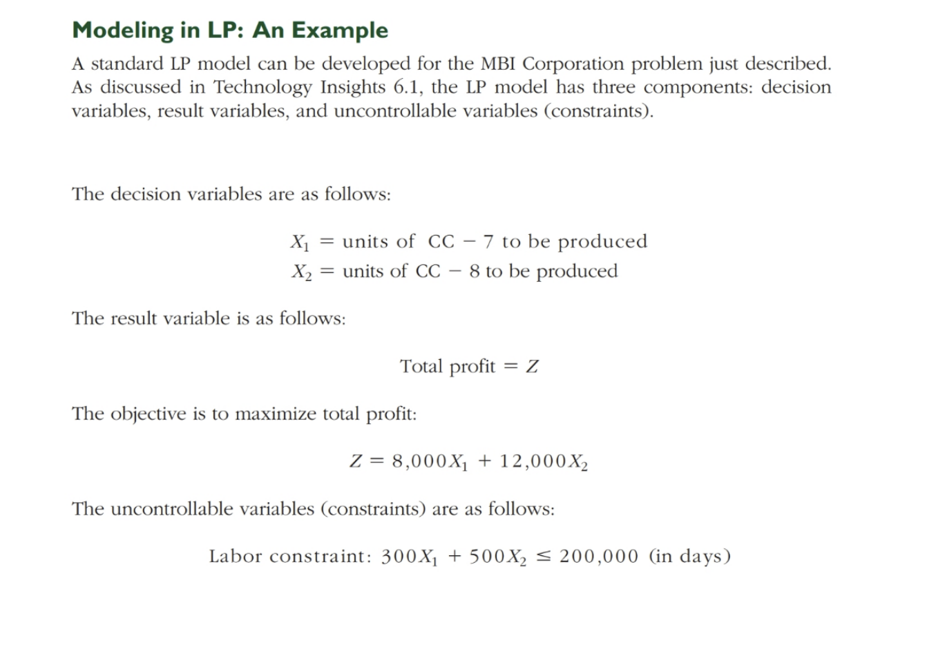 Solved Problem 1 Solve the MBI product-mix problem described | Chegg.com