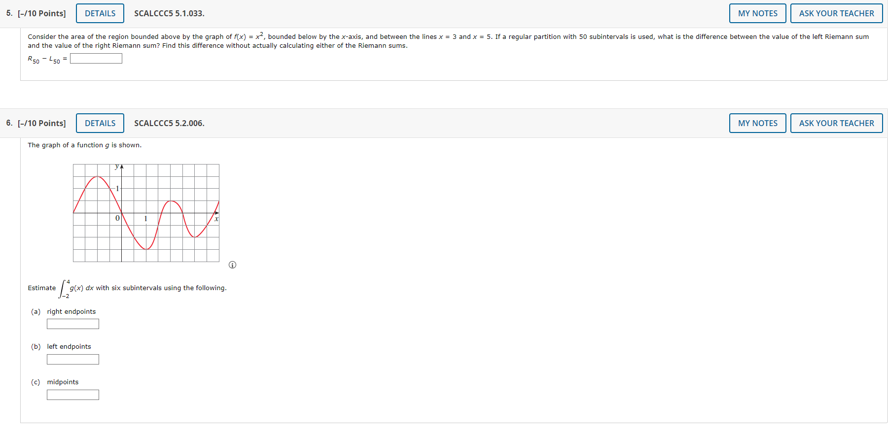 Solved and the value of the right Riemann sum? Find this | Chegg.com