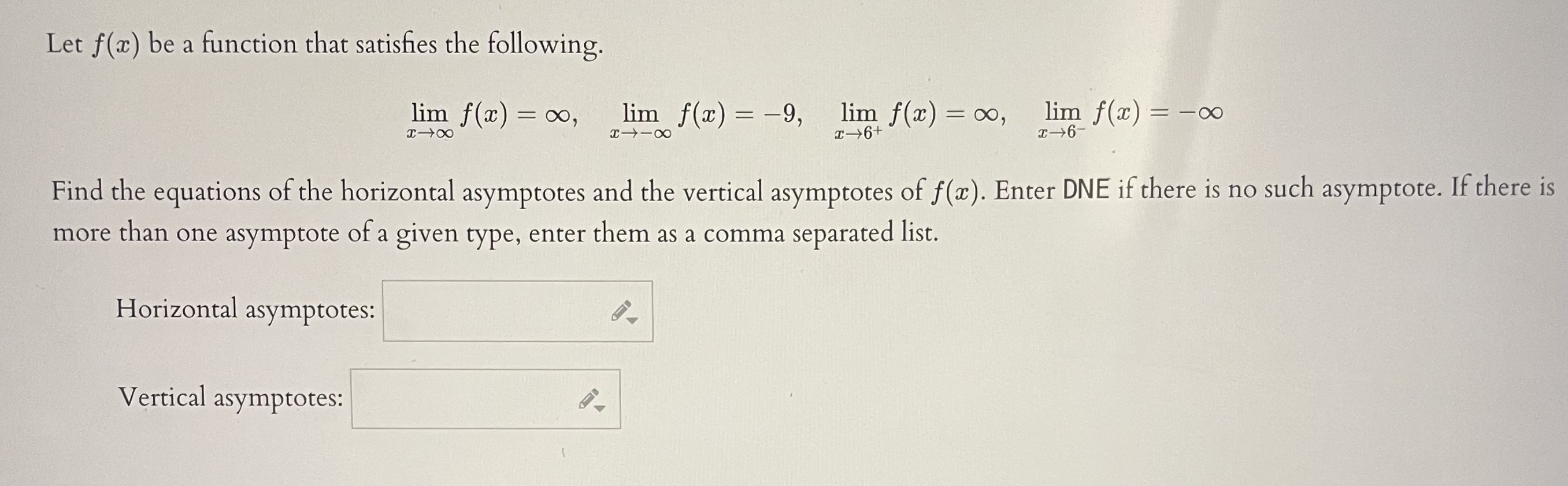 Solved Let f(x) be a function that satisfies the following. | Chegg.com