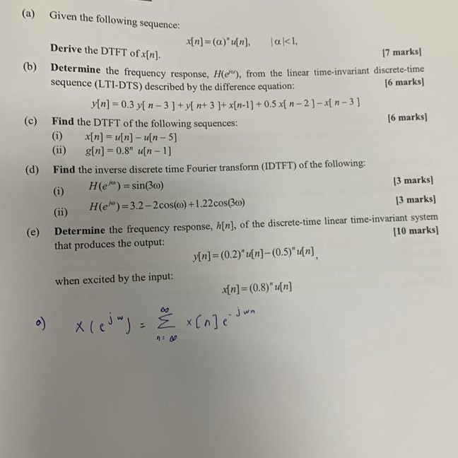 Solved (a) Given the following sequence: ak1, Derive the | Chegg.com