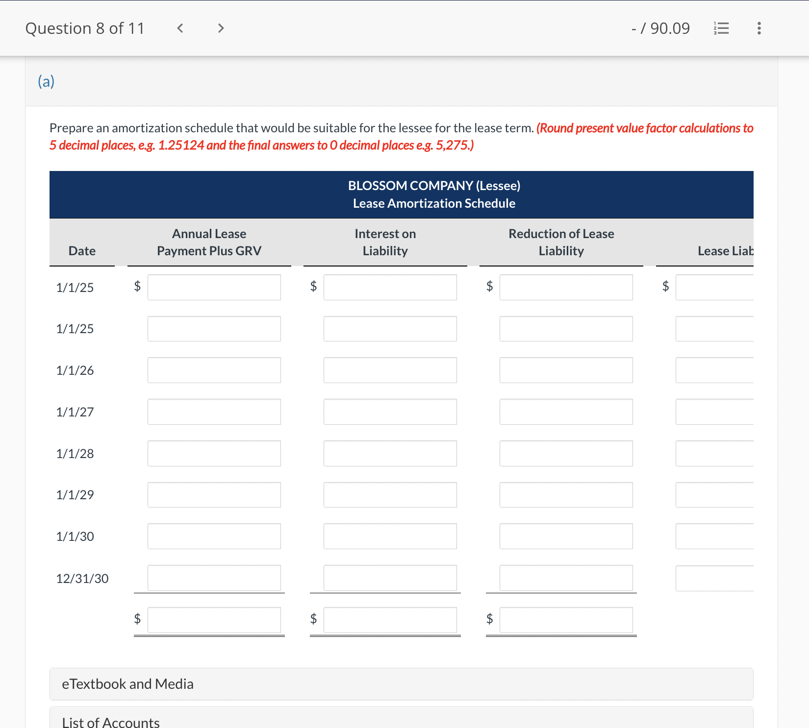 Solved The following facts pertain to a non-cancelable lease | Chegg.com