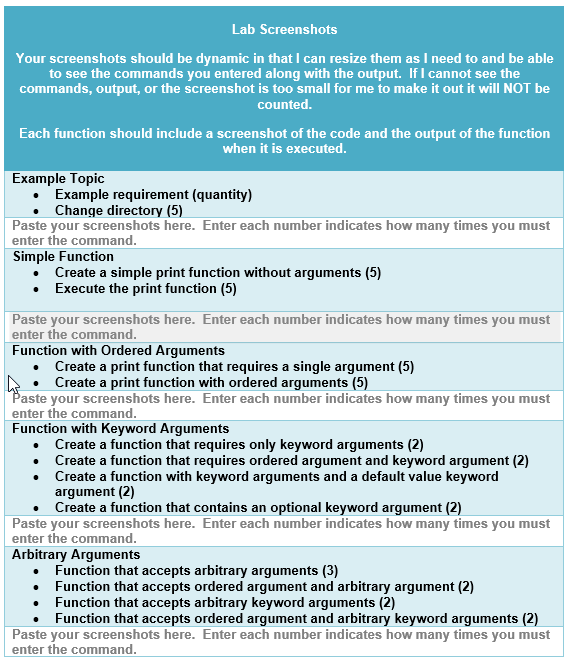 Solved Lab Screenshots Your screenshots should be dynamic in | Chegg.com