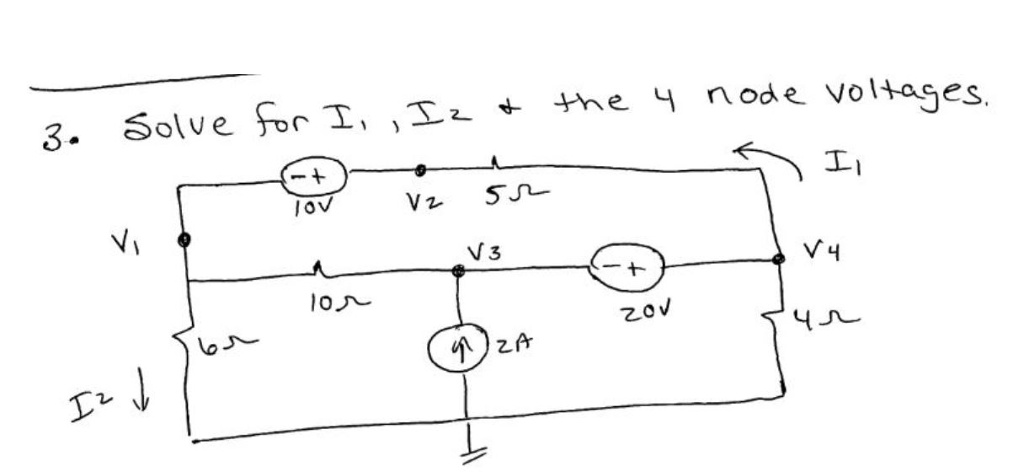 Solved Solve using node analysis or branch currents. Do NOT | Chegg.com