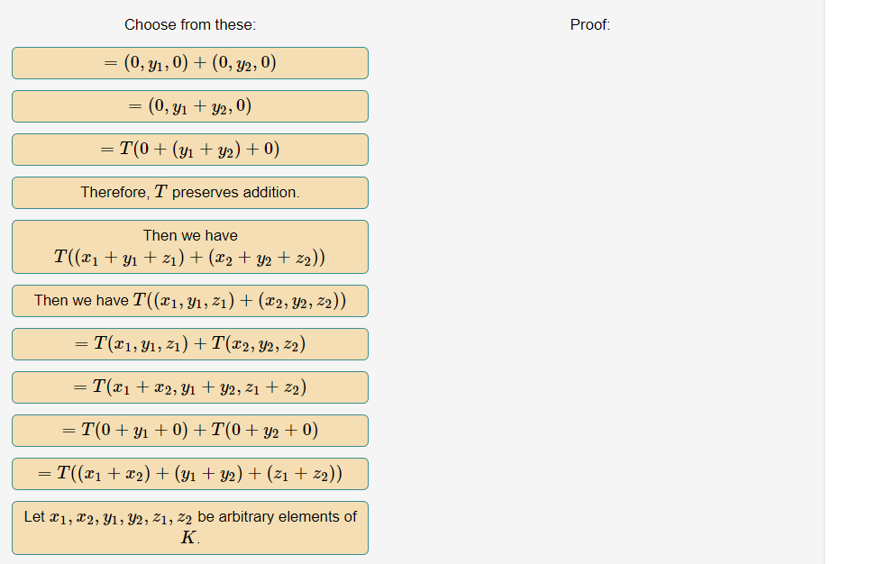 Solved Consider the function T:K3→K3 defined by | Chegg.com