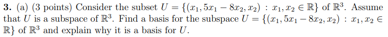 Solved 3. (a) (3 points) Consider the subset | Chegg.com