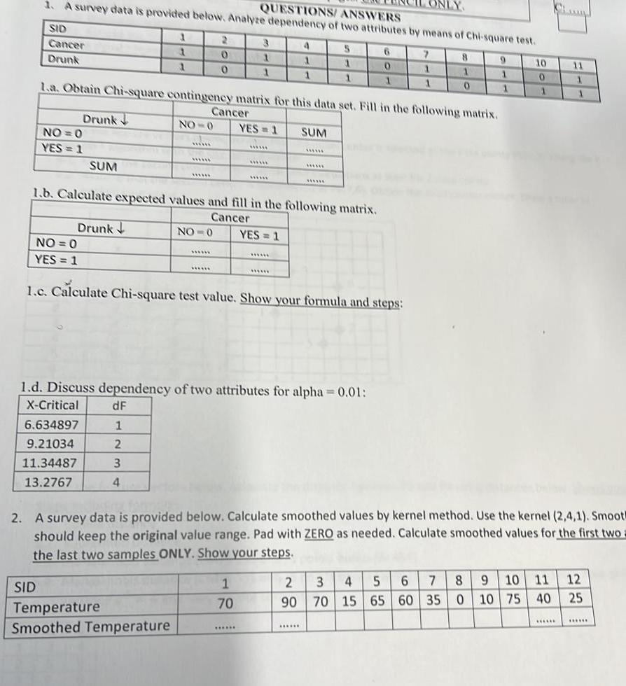 1.b. Calculate expected values and fill in the | Chegg.com