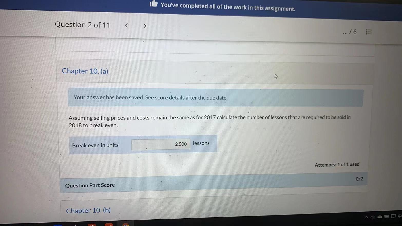 Solved You've completed all of the work in this assignment. | Chegg.com