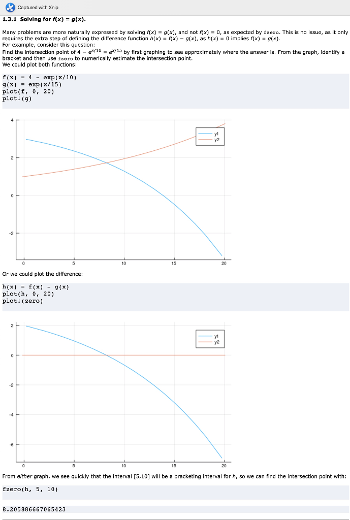 Solved Captured with Xnip 1.3.1 Solving for f(x) = g(x). | Chegg.com