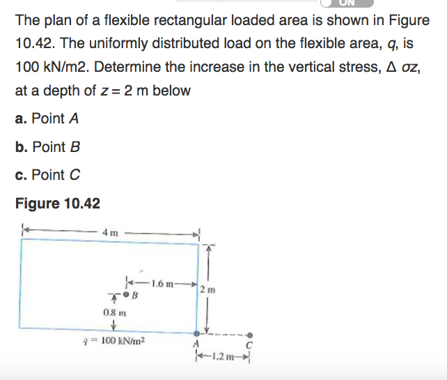 Solved ON The plan of a flexible rectangular loaded area is | Chegg.com