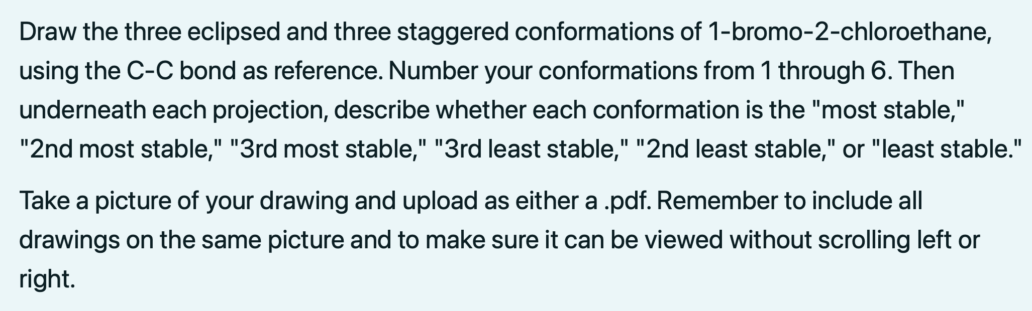 Solved Draw the three eclipsed and three staggered | Chegg.com