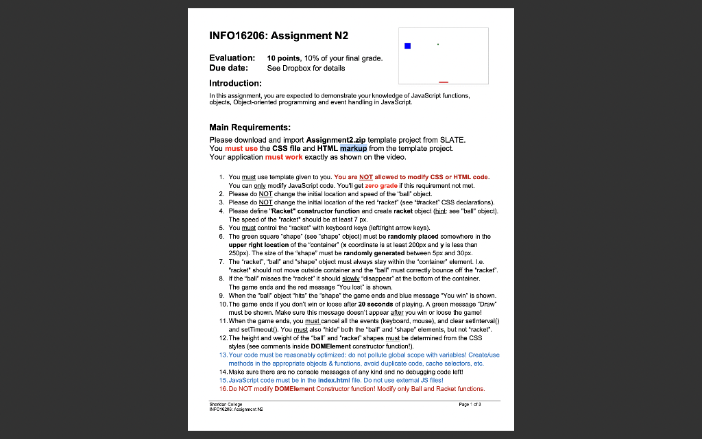 Solved Main Requirements: Please download and import | Chegg.com