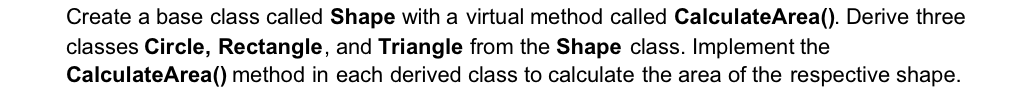 Solved Create A Base Class Called Shape With A Virtual 