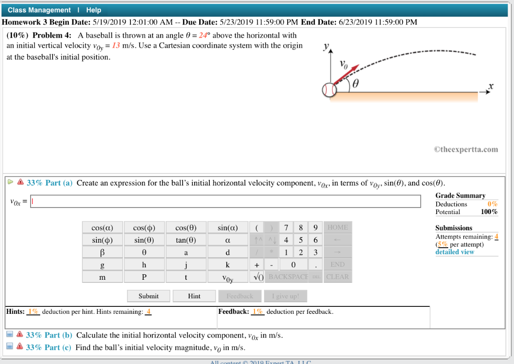 Solved Class Management I Help Homework 3 Begin Date: | Chegg.com
