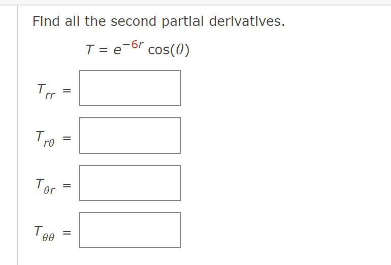Solved Find all the second partial derivatives. | Chegg.com