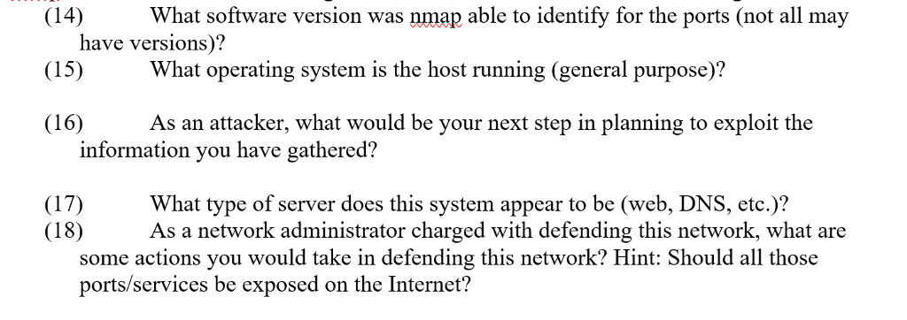 Solved Example: Command: nmap -O google.com Results: | Chegg.com