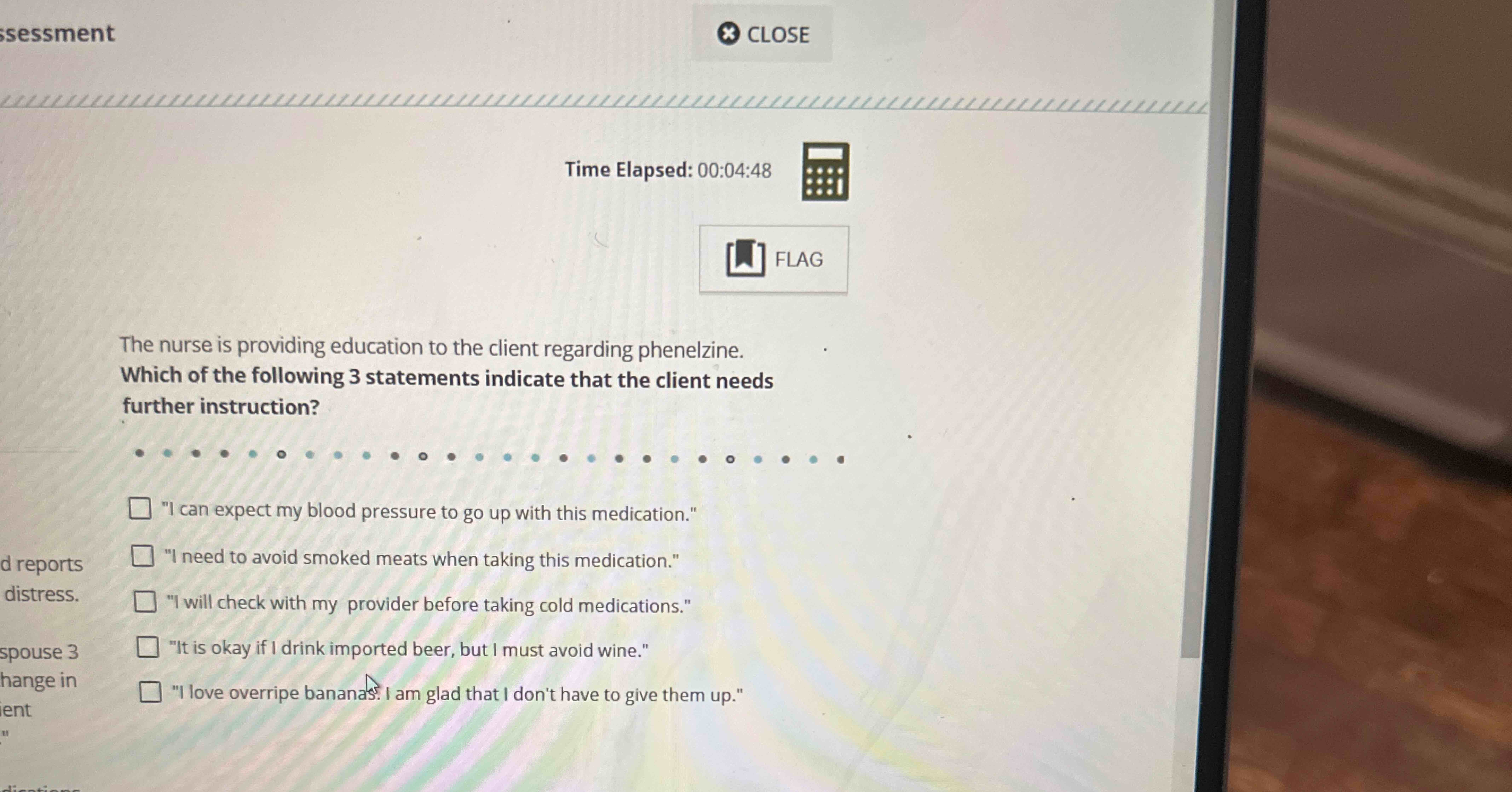 Solved The nurse is providing education to the client | Chegg.com