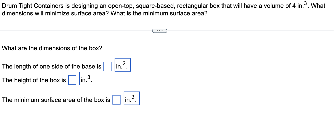 Solved Drum Tight Containers is designing an open-top, | Chegg.com