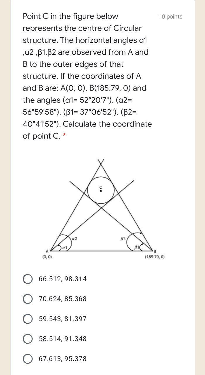Solved 10 points Point C in the figure below represents the | Chegg.com