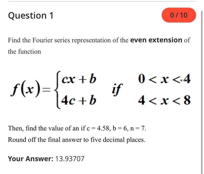 Solved Find the Fourier series representation of the even | Chegg.com