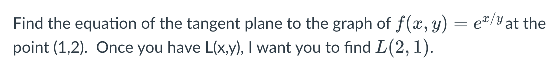 Solved Find the equation of the tangent plane to the graph | Chegg.com