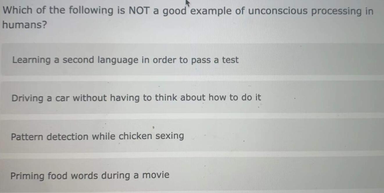 Solved Which of the following is NOT a good example of | Chegg.com