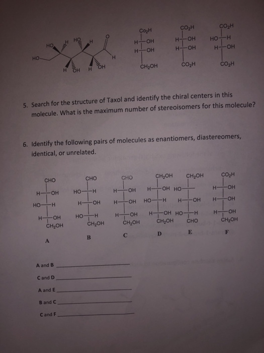 Solved STEREOCHEMISTRY Exercise, using Molecular Models) 1. | Chegg.com