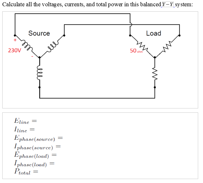 Solved Calculate all the voltages, currents, and total power | Chegg.com