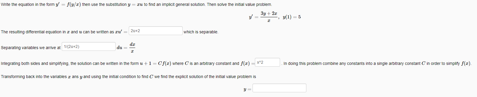 Solved Vrite The Equation In The Form Y′ F Y X Then Use The