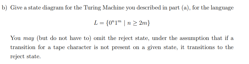 Solved a) Give a high-level description of a Turing Machine | Chegg.com