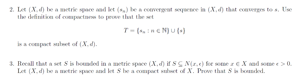 Solved 2. Let (X. d) be a metric space and let (%) be a | Chegg.com