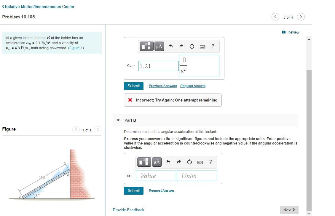 Solved Determine the ladder's angular acceleration at this | Chegg.com