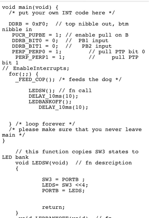 Solved ENGR347 Lab Project Intro to embedded C code and | Chegg.com
