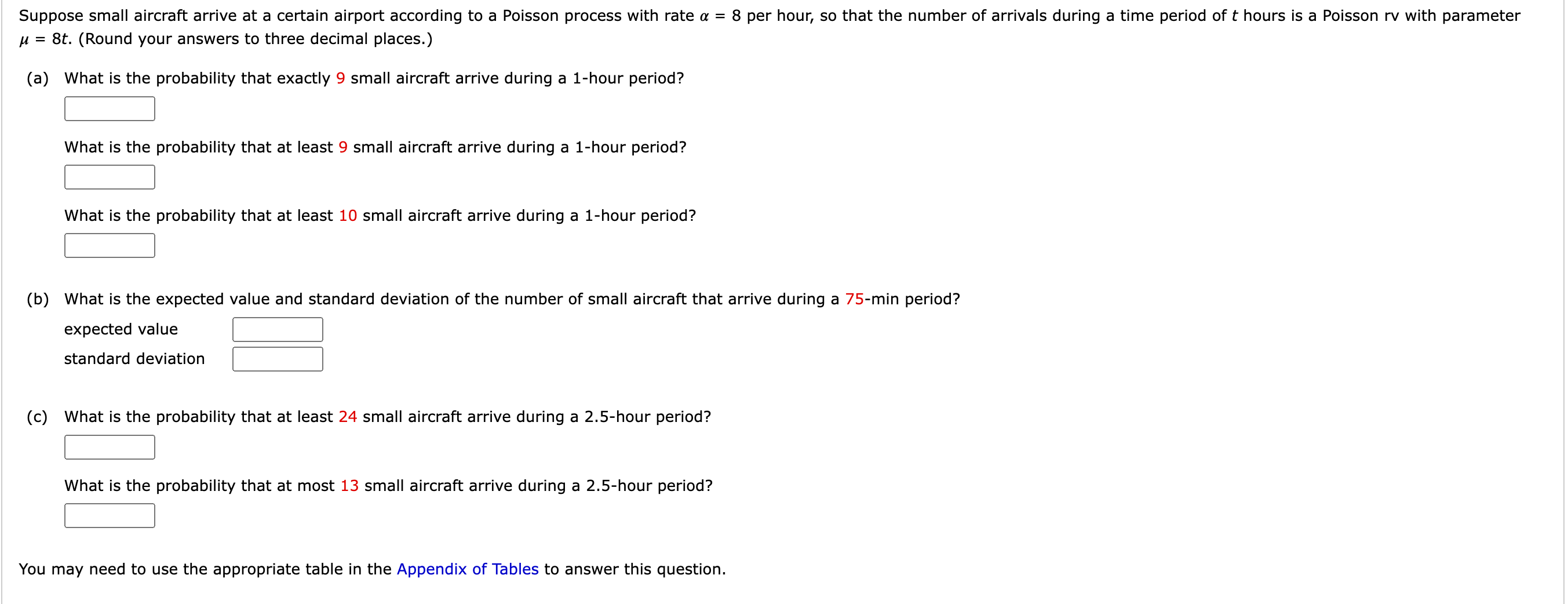 Solved μ=8t. (Round your answers to three decimal places.) | Chegg.com