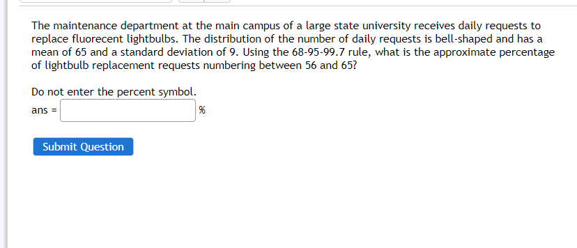 The maintenance department at the main campus of a | Chegg.com