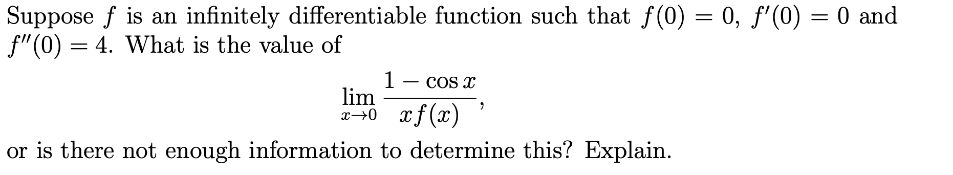Solved Suppose f is an infinitely differentiable function | Chegg.com