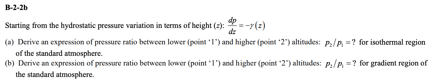 Solved B-2-2bStarting from the hydrostatic pressure | Chegg.com