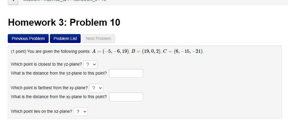 Solved Homework 3 Problem 10 Previous Problem Problem List 0180