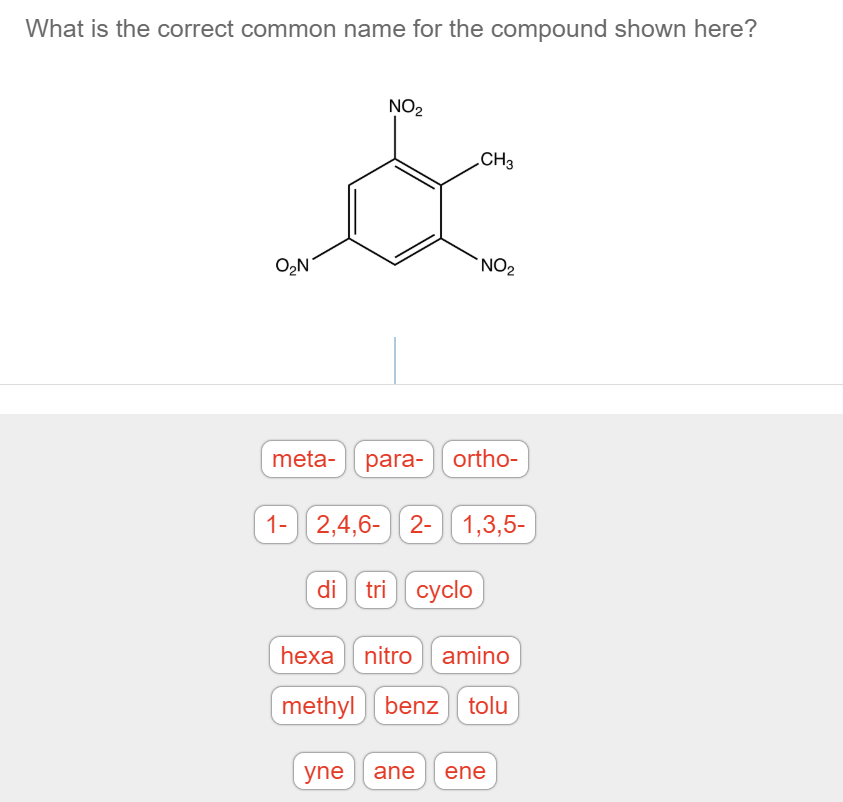 Solved What is the correct common name for the compound | Chegg.com