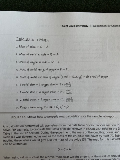 How would you do the calculation map? I've included | Chegg.com