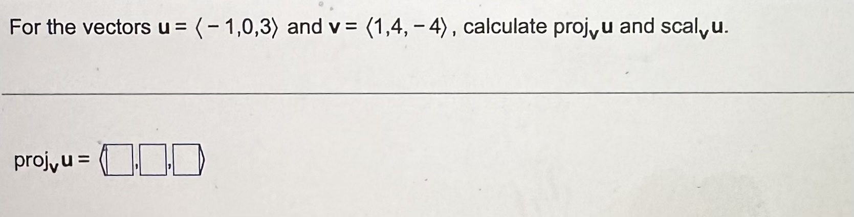 Solved For the vectors \\( | Chegg.com