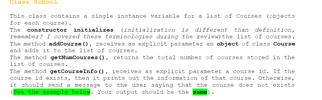 Solved Class Instructor This class contains two | Chegg.com
