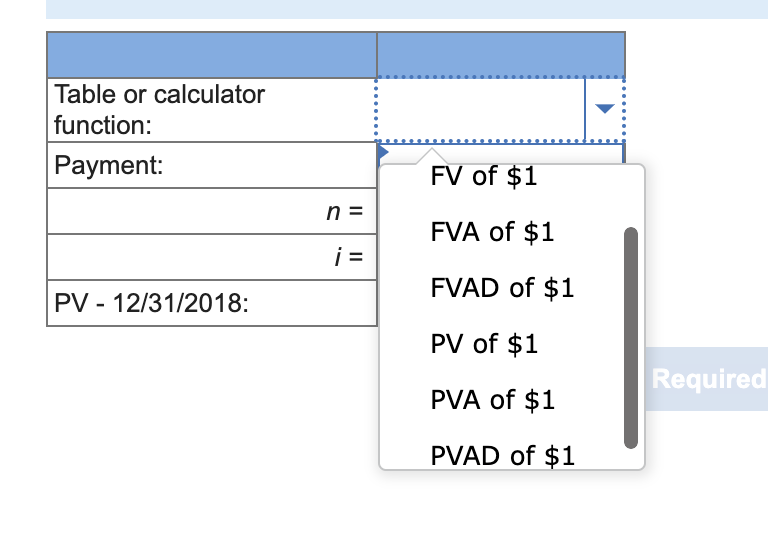 Solved Using the appropriate present value table and | Chegg.com