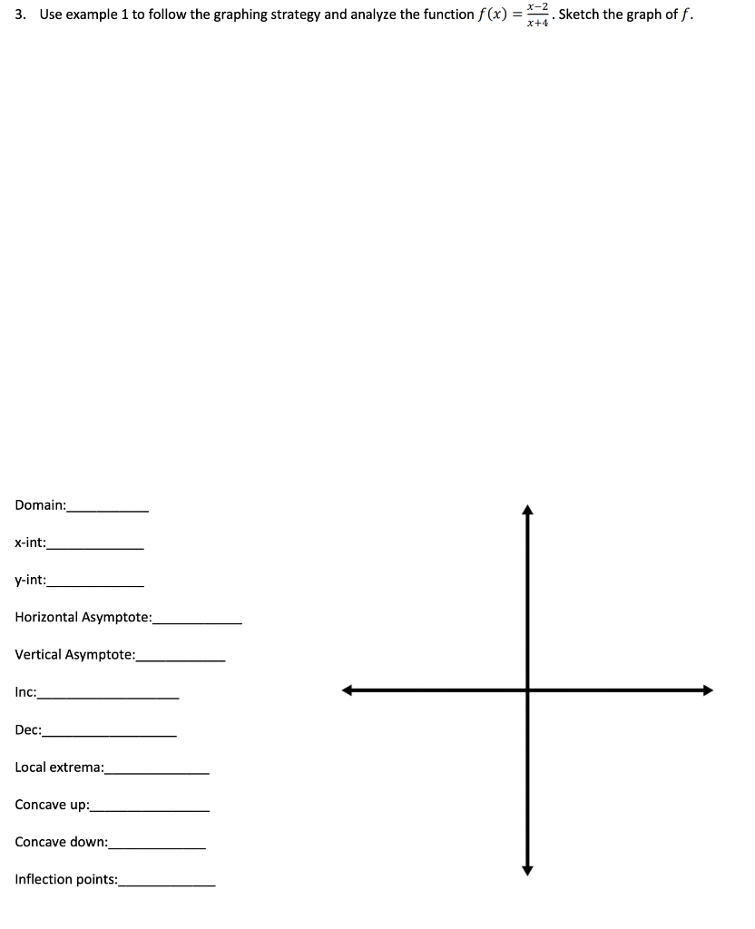 Solved 3. Use example 1 to follow the graphing strategy and | Chegg.com