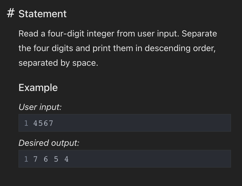 Solved Statement Read A Four Digit Integer From User Input 