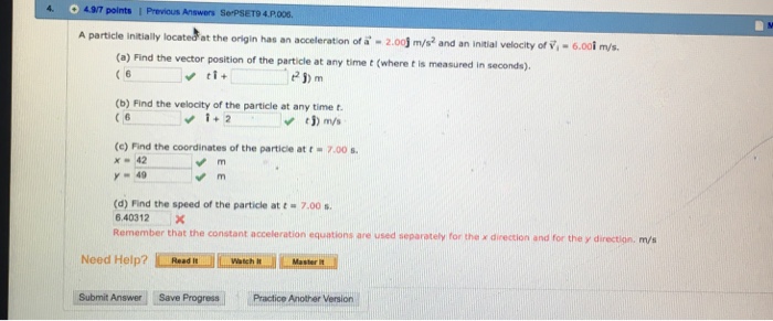 Solved 4. 49/7 points I Previous Answers Se-PSET9 4.P.006. A | Chegg.com Solved 4. 49/7 points I Previous Answers Se-PSET9 4.P.006. A | Chegg.com