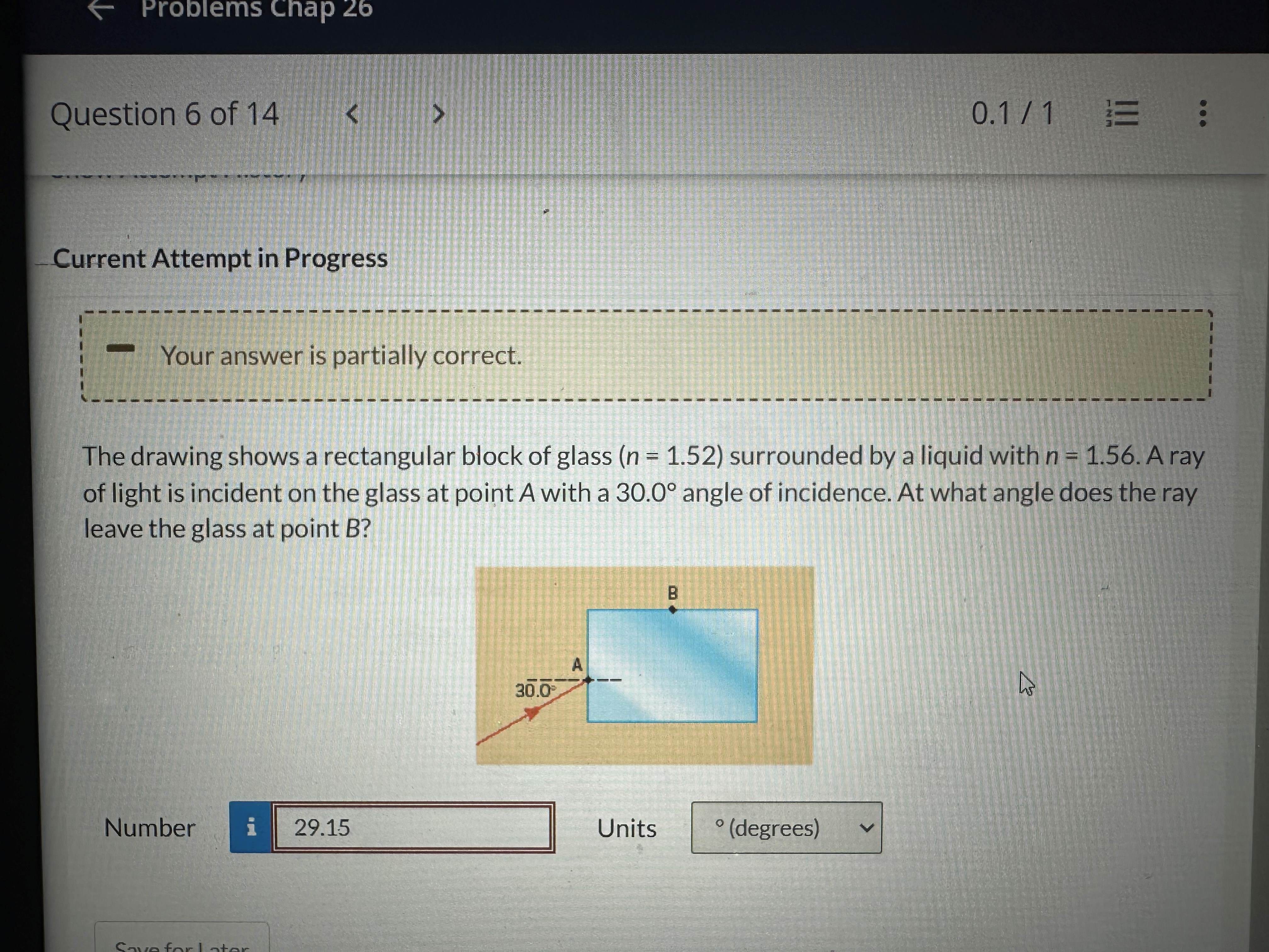 Solved The drawing shows a rectangular block of glass | Chegg.com