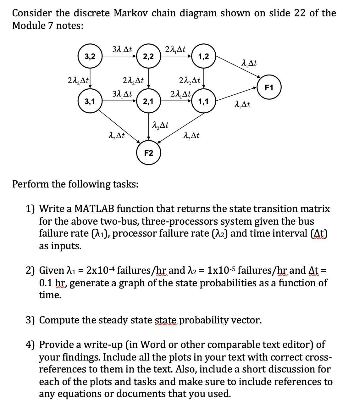 Solved Consider the discrete Markov chain diagram shown on | Chegg.com