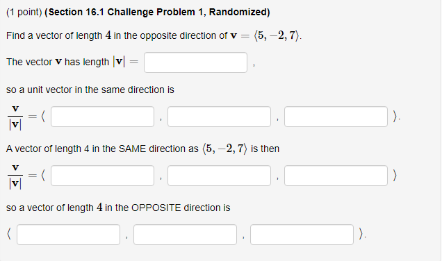 Solved (1 point) (Section 16.1 Challenge Problem 1, | Chegg.com