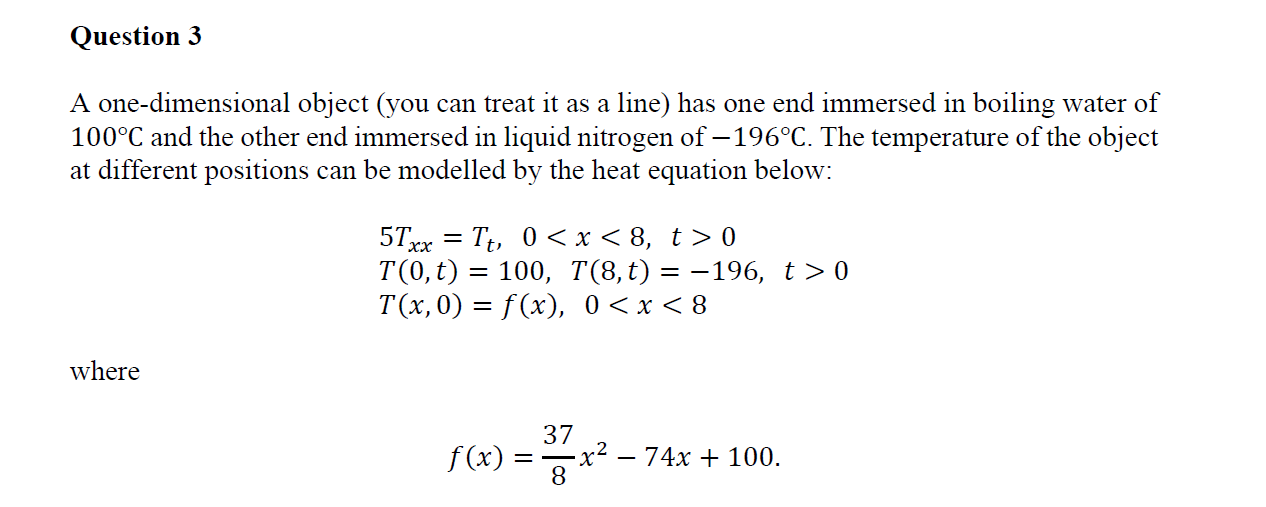 Solved A one-dimensional object (you can treat it as a line) | Chegg.com