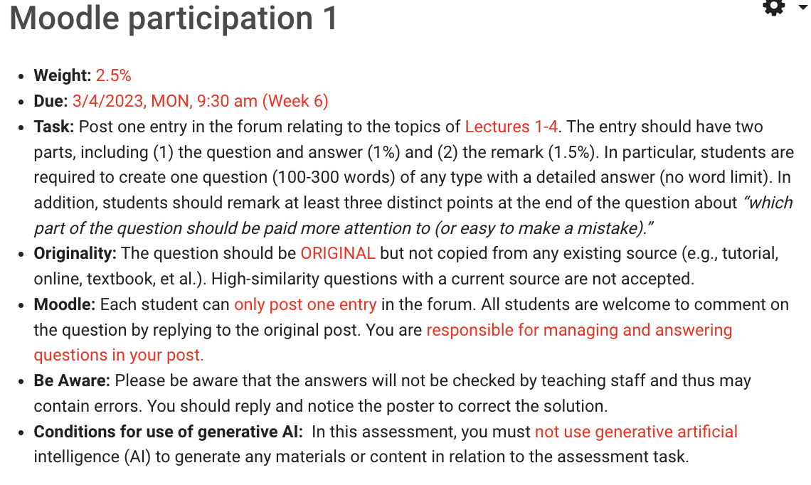 - Due: 3/4/2023, MON, 9:30 am (Week 6) - Task: Post | Chegg.com